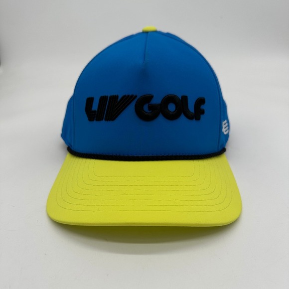 Accessories | Liv Golf Hat Mens Osfa Blue Yellow 11 Flex Fit Tech Snap ...